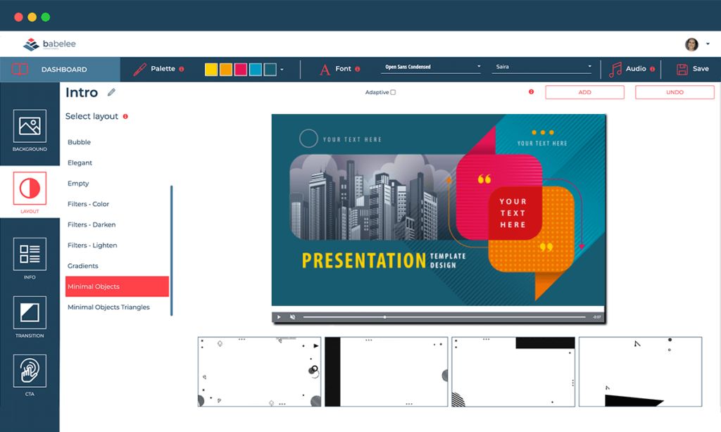 Self service UI | Babelee